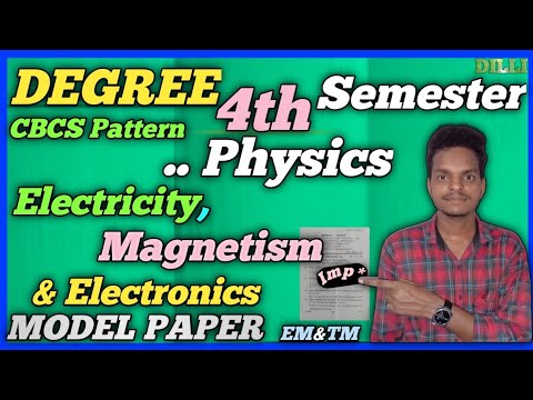 Degree 4th Sem or Fourth Semester |Physics| Electricity Magnetism ...