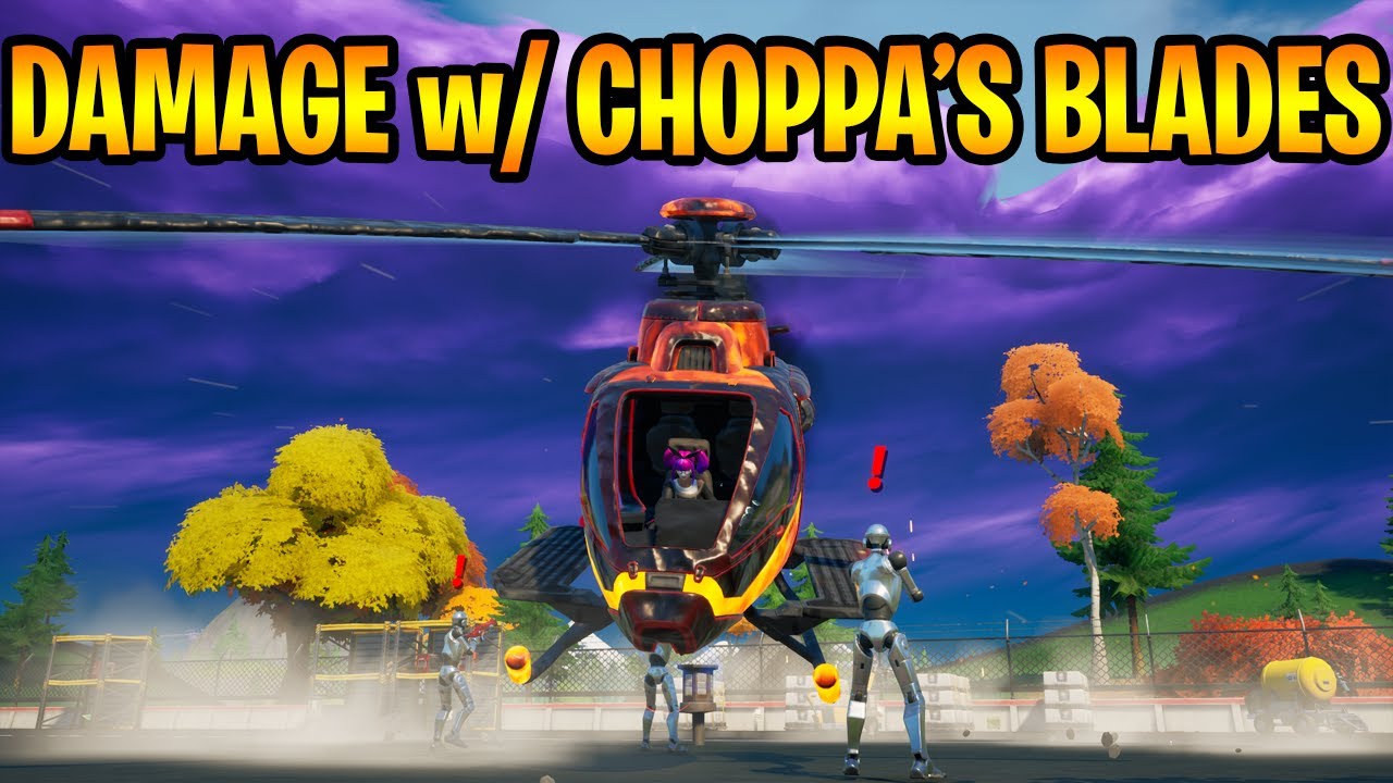 Damage Opponents Using the Choppa's Blades in Fortnite! (Challenge ...