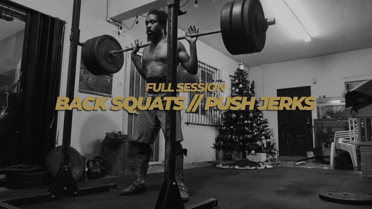 Back Squats & Push Jerks (Full Session) - YouTube