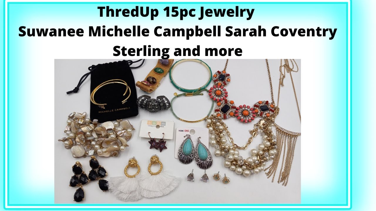 ThredUp 15pc Suwanee Jewelry Michelle Campbell Sarah Coventry 925 - YouTube
