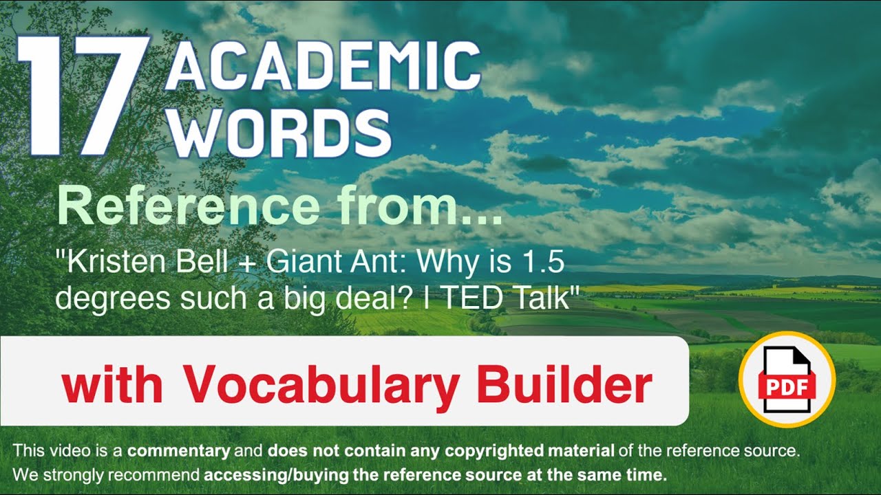 17 Academic Words Ref from "Kristen Bell + Giant Ant: Why is 1.5 ...