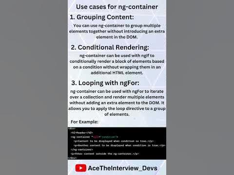 What is an ng-container directive in Angular? #angular #shorts #angulartraining - YouTube