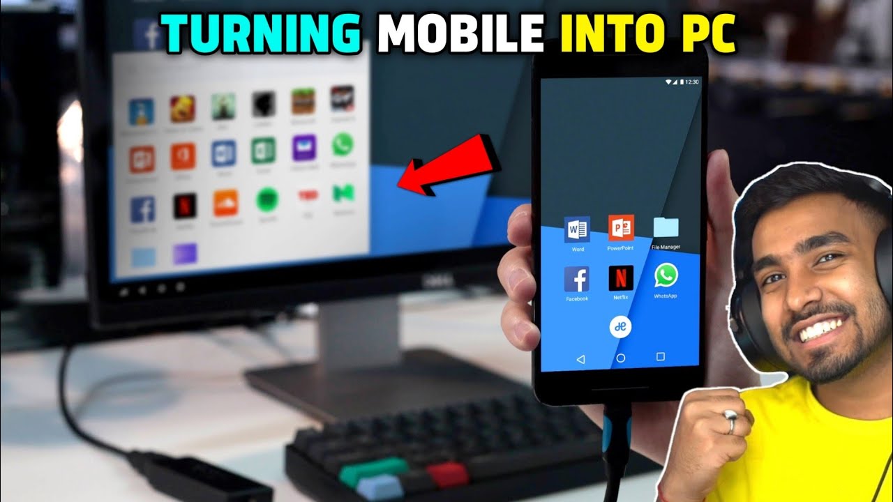 TECHNO GAMERZ TURNING A MOBILE INTO PC | TECHNO GAMERZ | UJJWAL GAMER ...