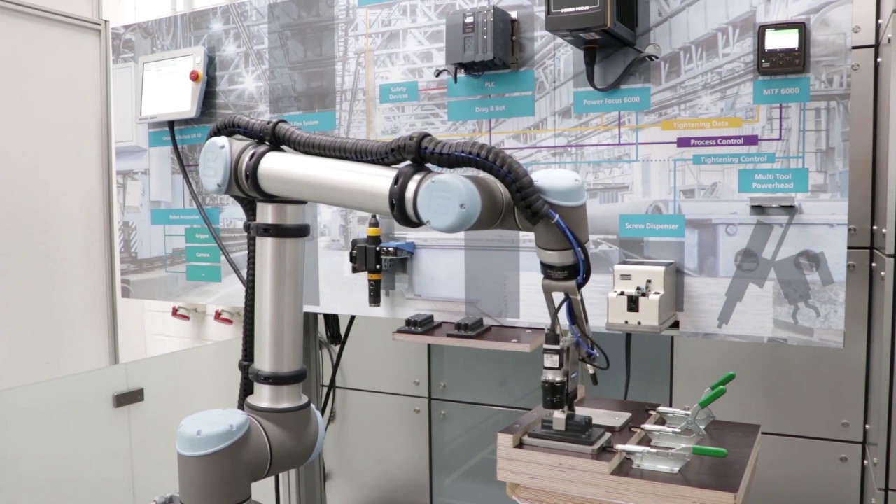 drag&bot - Schraubapplikation mit Atlas Copco Schrauber - YouTube