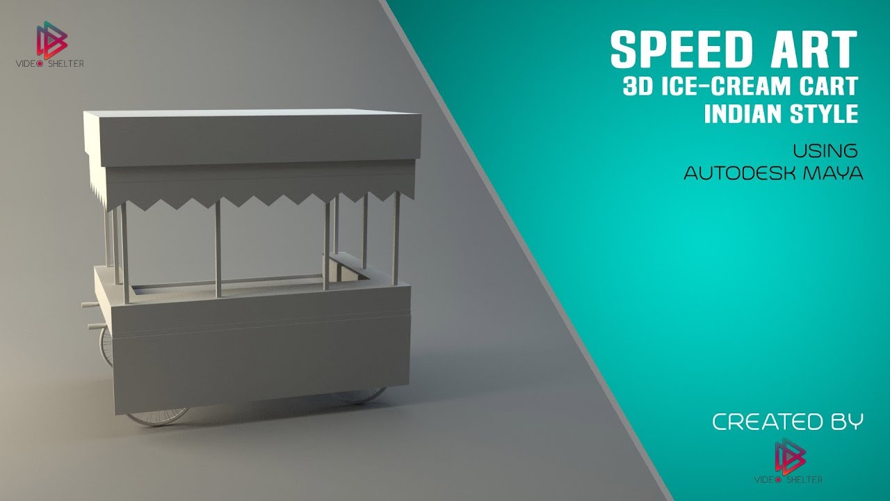 Autodesk Maya Speed Art | Modeling 3D cart in Maya 2017 - YouTube