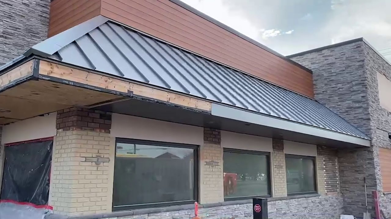 Fast Food Restaurant Roof Repair/Replacement - Lewis Roofing - YouTube