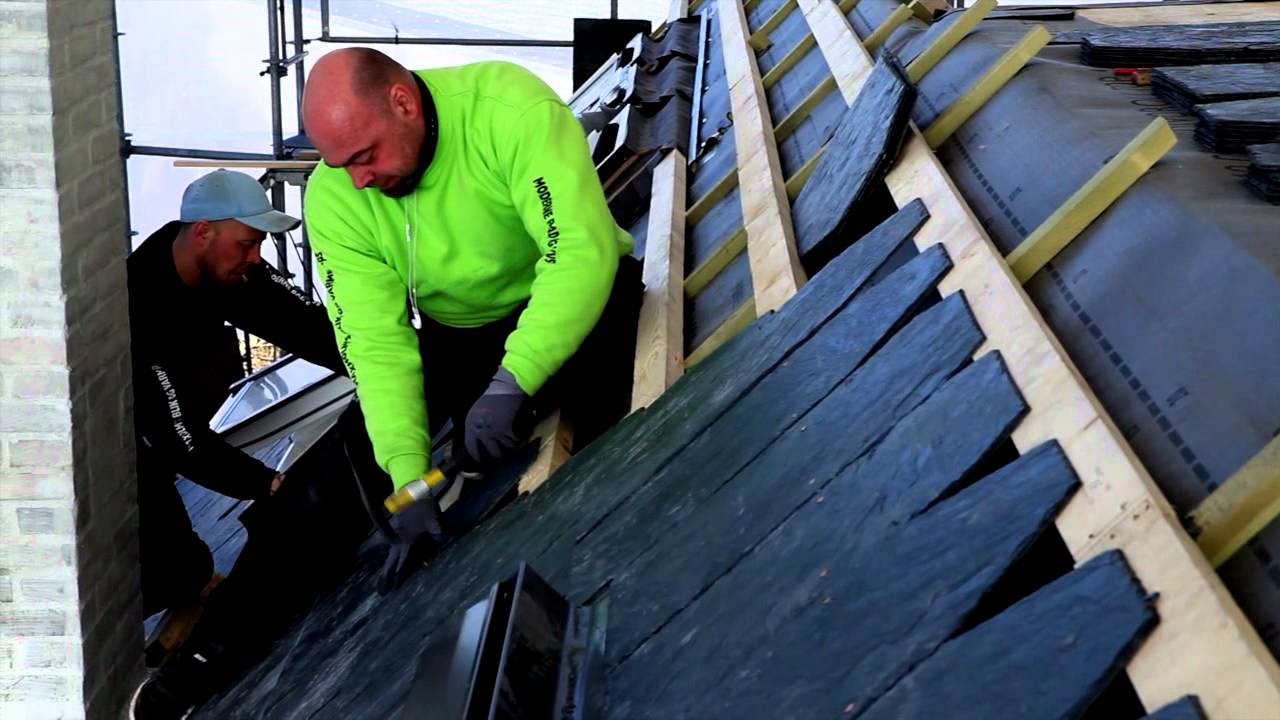 Nyt Skiffertag Med Naturskiffer - YouTube