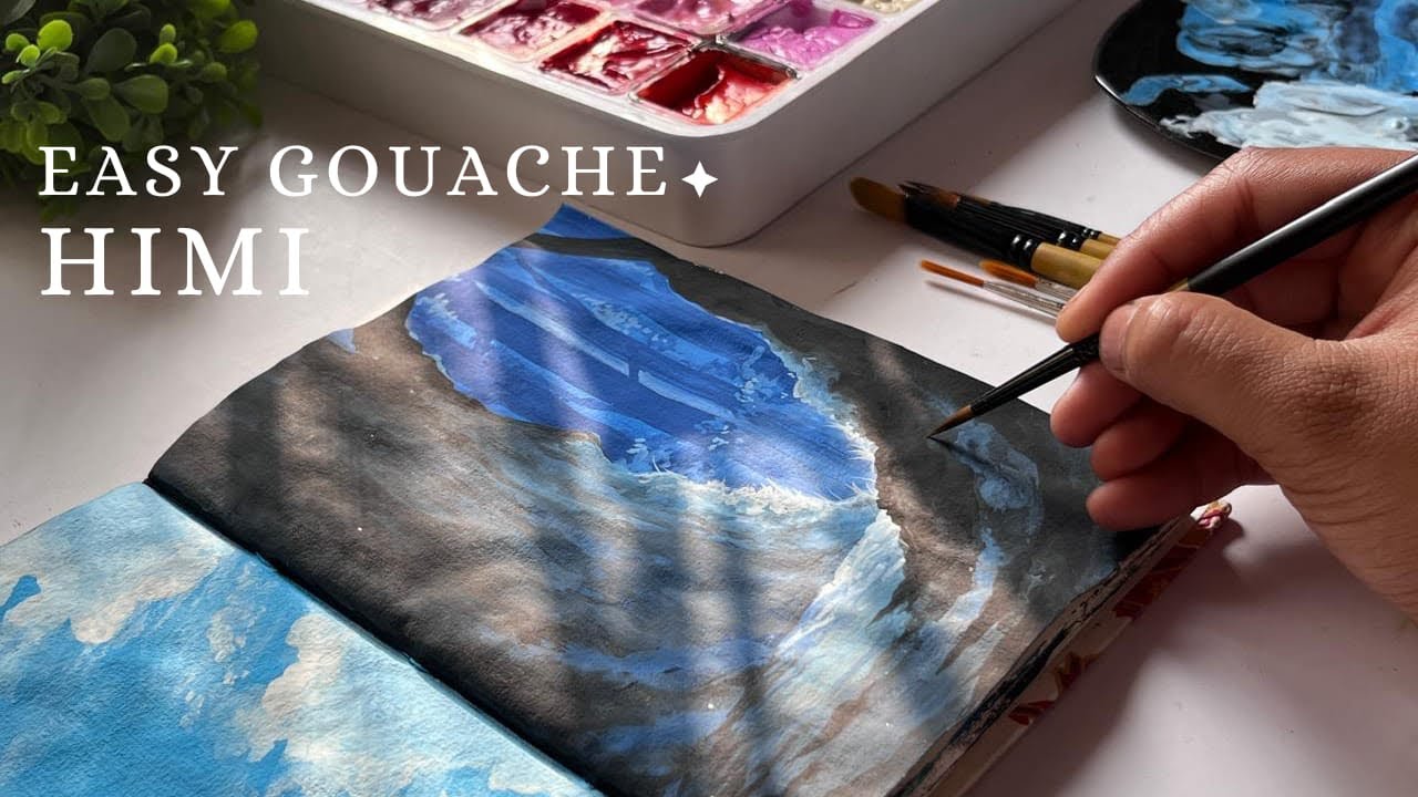 Painting with gouache Il paint with me lI HIMI GOUACHE || ☘️ - YouTube