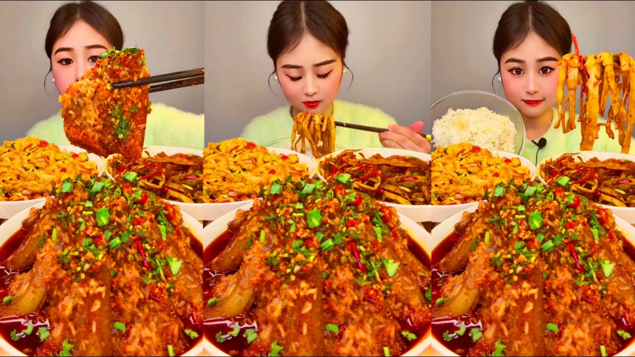 Mukbang Chinese Food: Big Bite ASMR & Delicious Sounds (중국먹방)" - YouTube