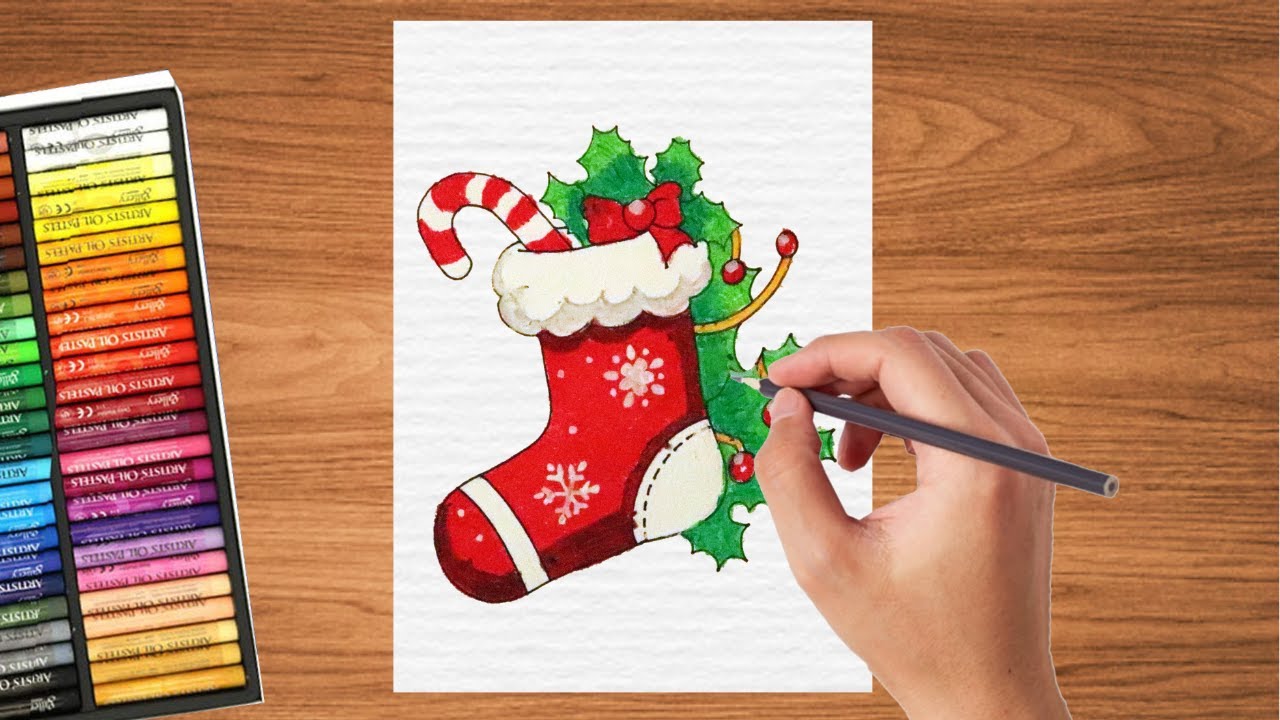 Christmas Drawing | dibujo de navidad | Dessin de Noël - YouTube
