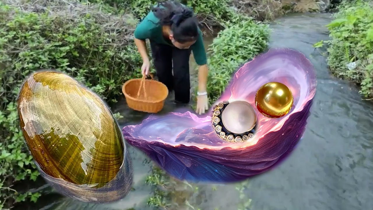 Pry open the huge shell, inside there are countless charming pearls ...