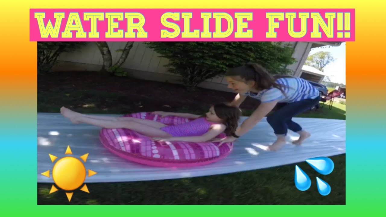 DIY WATER SLIDE FUN!!☀️💦 - YouTube