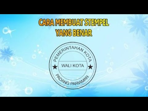 Cara Membuat Stempel Yang Benar Menggunakan CorelDRAW X7 - YouTube
