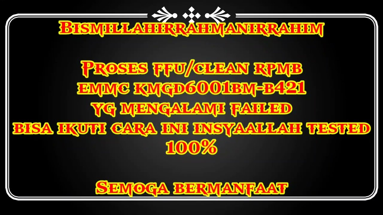 SOLUSI UPDATE FFU EMMC KMGD6001BM GAGAL/FAILED - YouTube