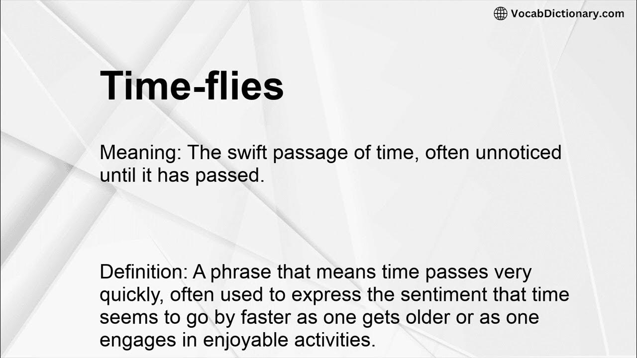 Time-flies Meaning - YouTube