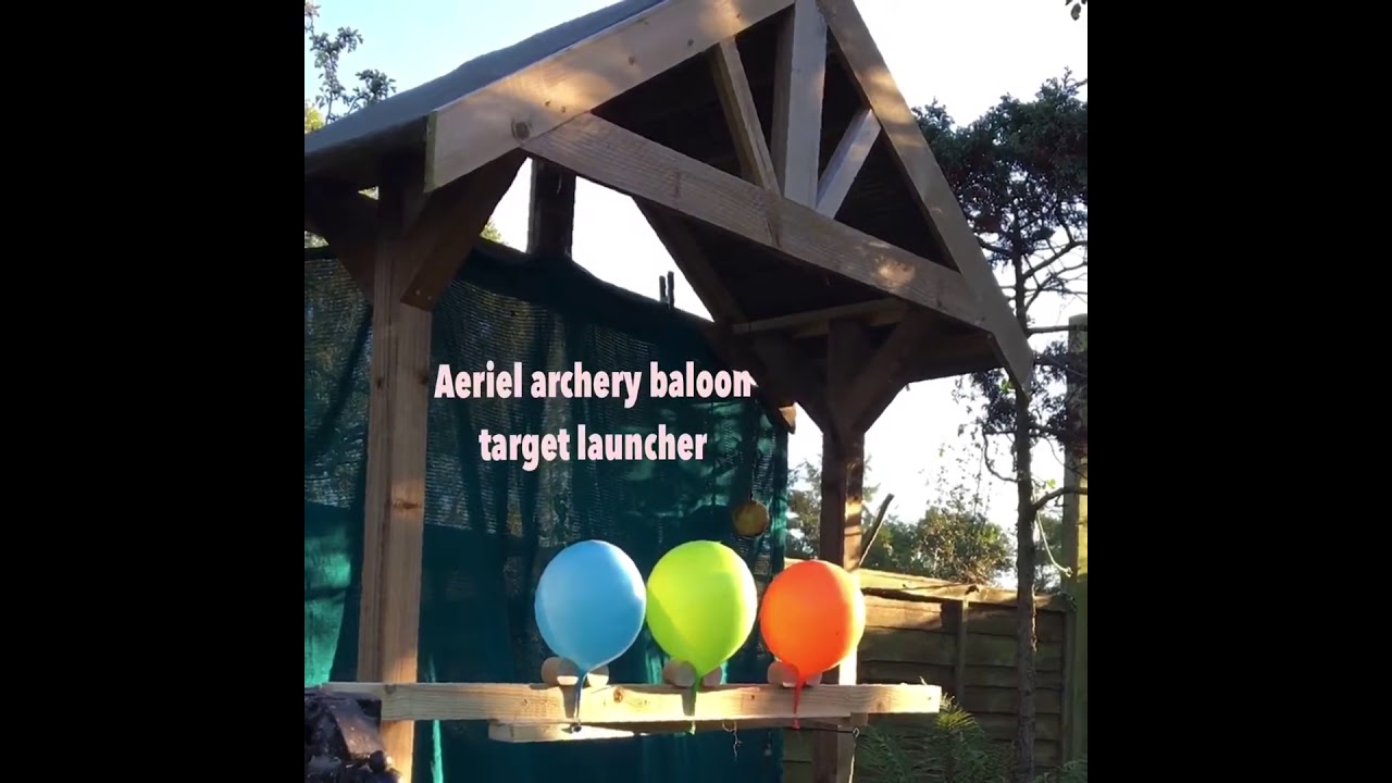 Diy archery balloon target launcher - YouTube