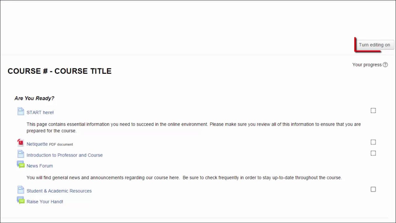 Edit Course Header in Moodle - YouTube