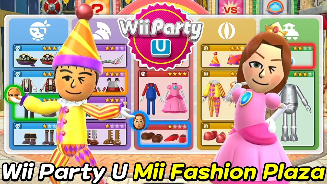 Wii Party U - Mii Fashion Plaza (Advanced com)🎵Elisa Vs Patricia Vs ...