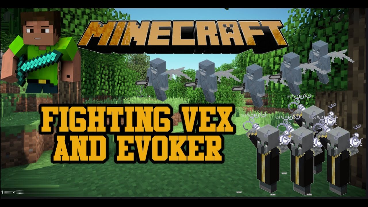 MINECRAFT- Protecting Our Home From Vex And Evokers- 100 MOBS (Huge ...