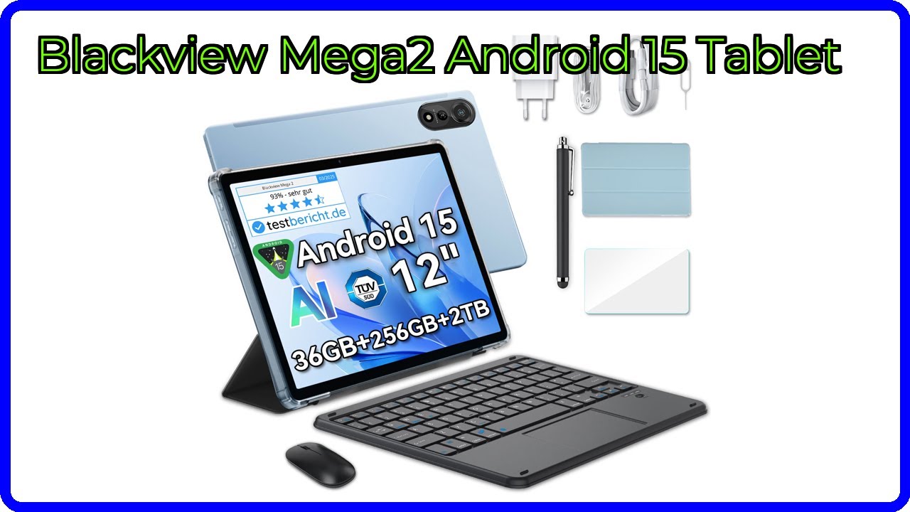 BEWERTUNG (2025): Blackview Mega2 Android 15 Tablet. WESENTLICHE Einzelheiten - YouTube