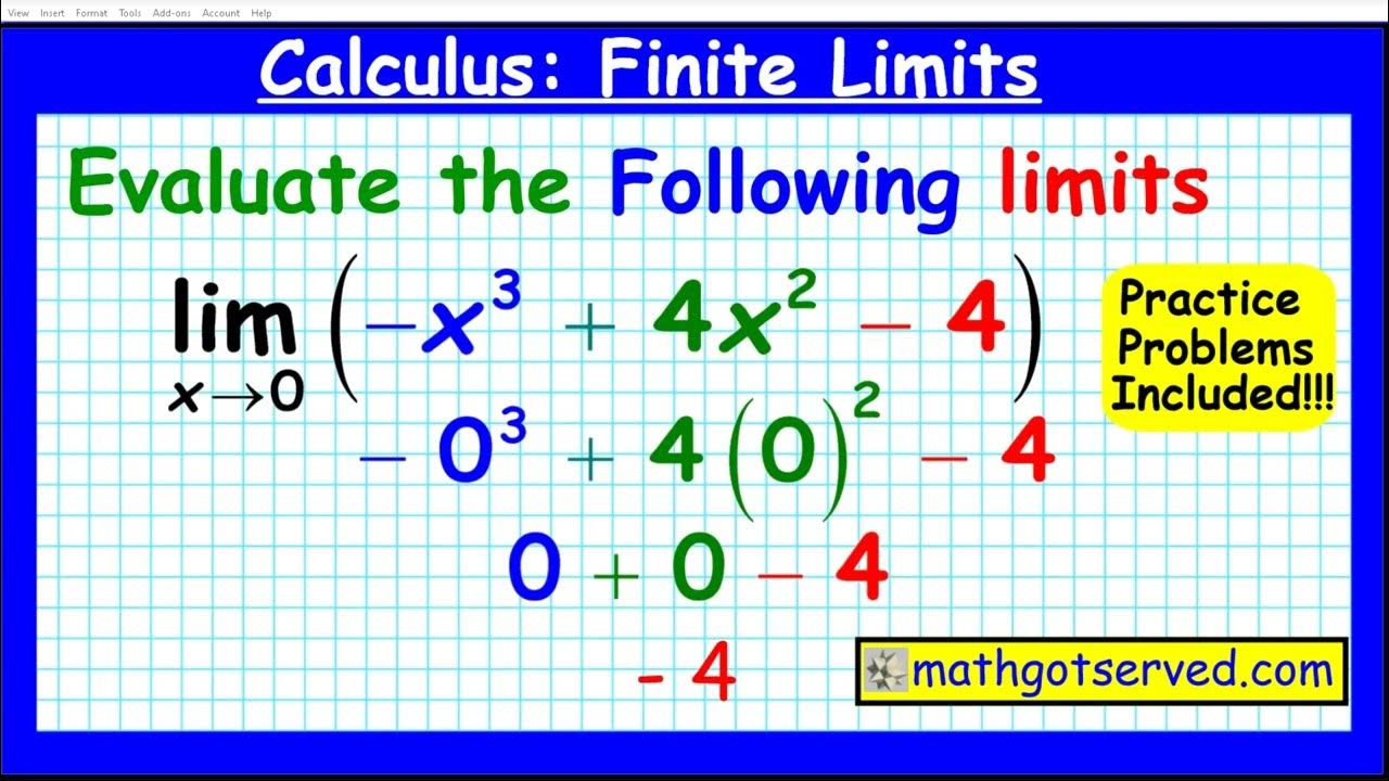 1 1 Calculus Finite Limits How to SALI mathgotserved substitute algebraic lhopitals ...