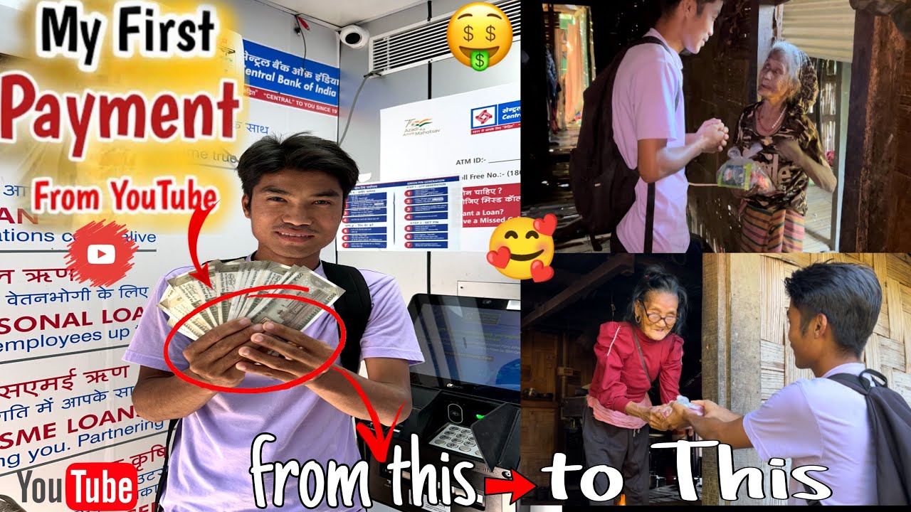 My first payment from YouTube 🤑 | gave some ration to people from my ...