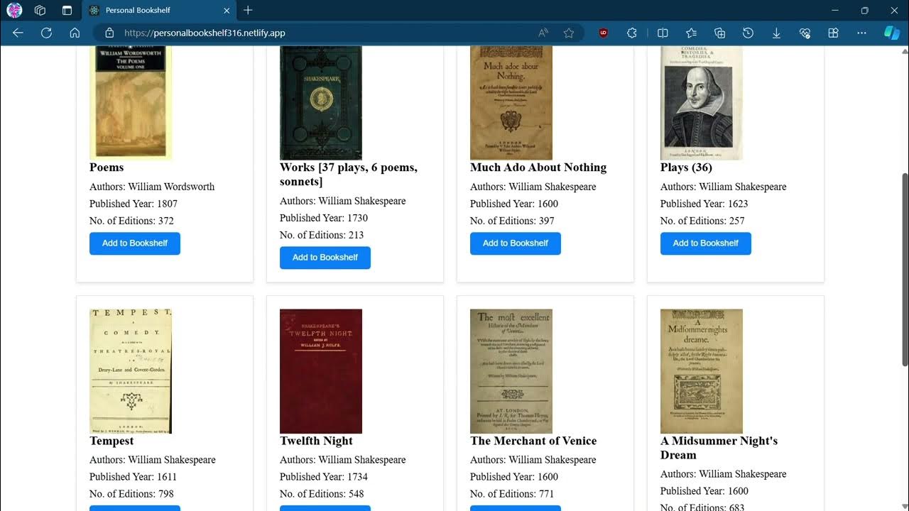 Personal Bookshelf Project - live demonstration by Jayesh Inamdar - YouTube