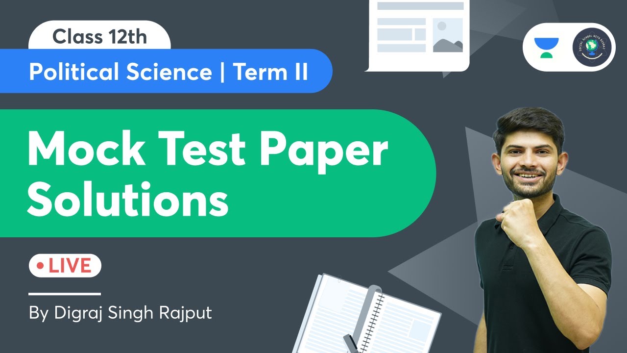 Mock Test Paper | Solutions | Term II | CBSE 12th Political Science ...
