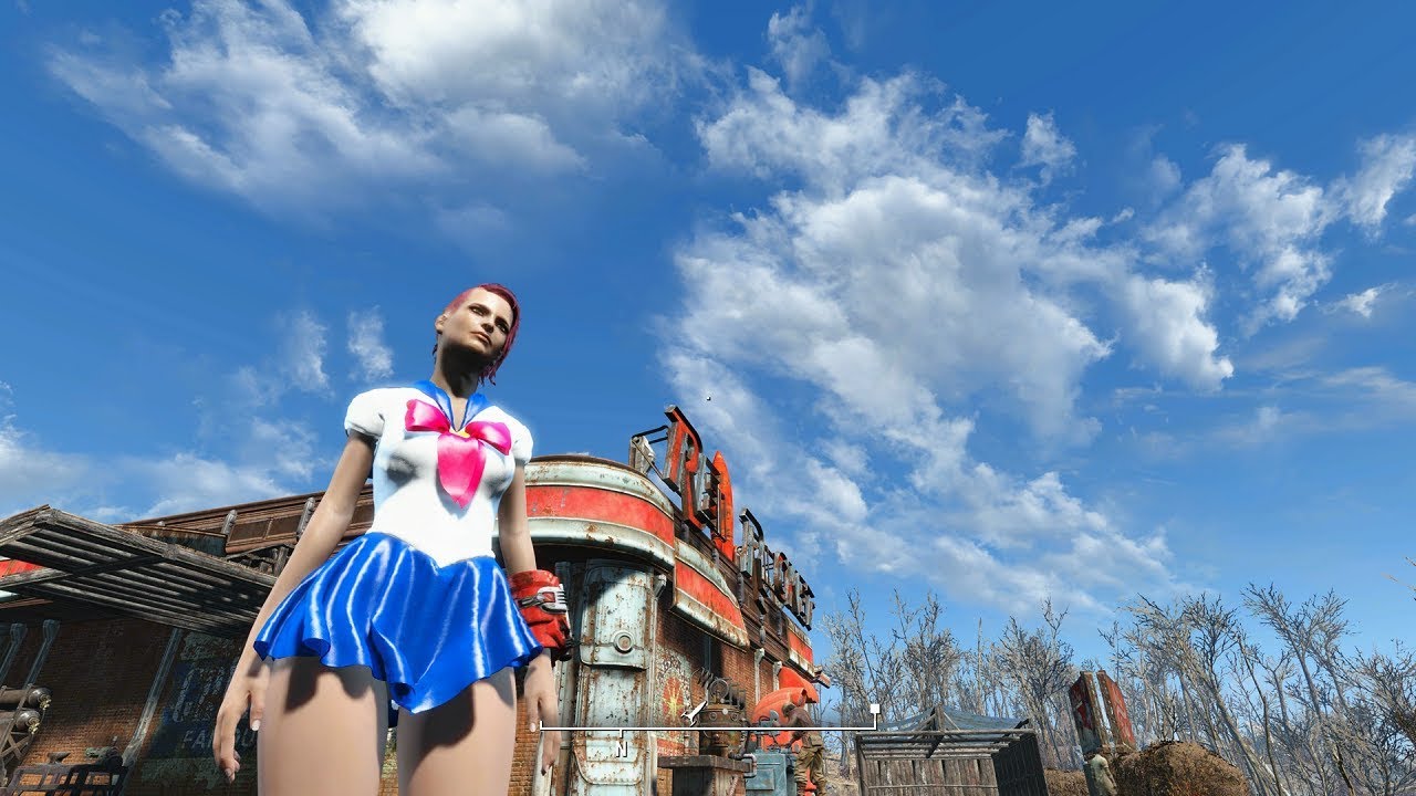 Fallout 4 Mod Review Shino Sailor Moon - CBBE - YouTube