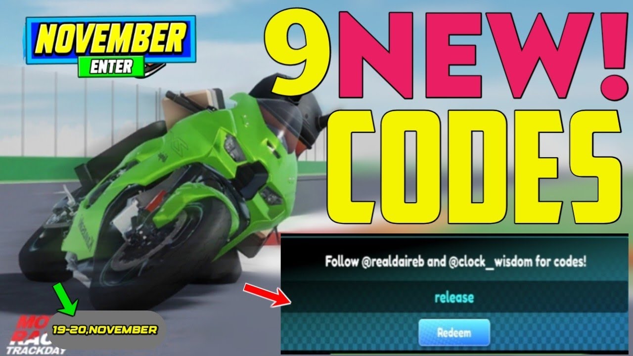 HURRY UP ALL WORKING CODES FOR MOTO TRACKDAY PROJECT 2023 - ROBLOX MOTO ...