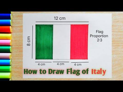How to Draw The National Flag of Italy l Italian Flag Drawing Easy l ...