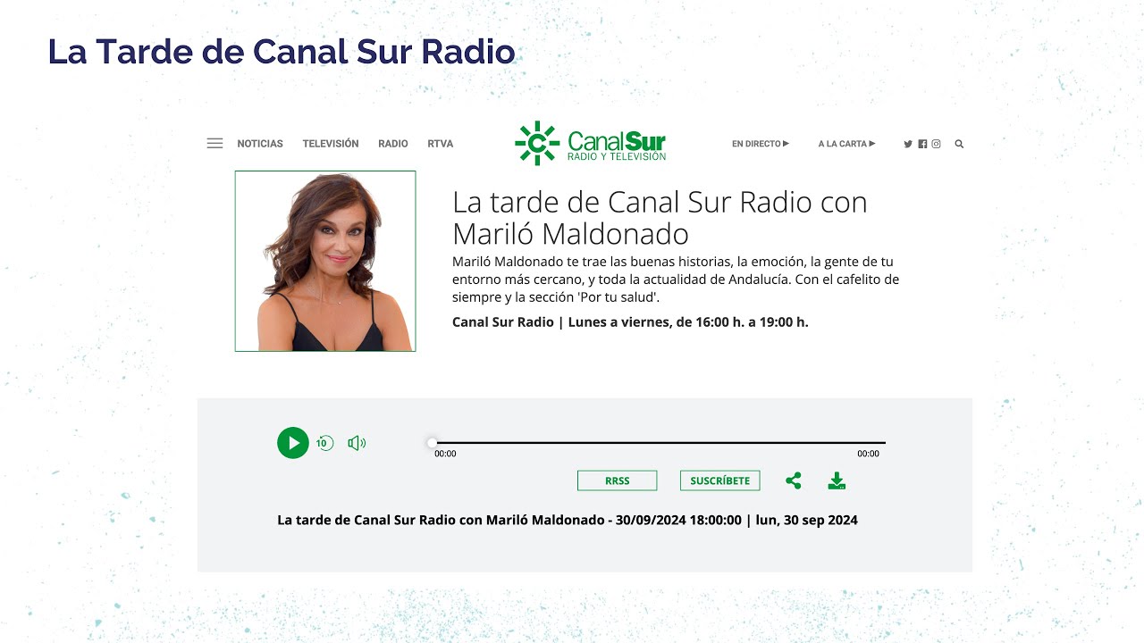 Dr. Ignacio Lobo - La tarde de Canal Sur Radio, con Mariló Maldonado ...