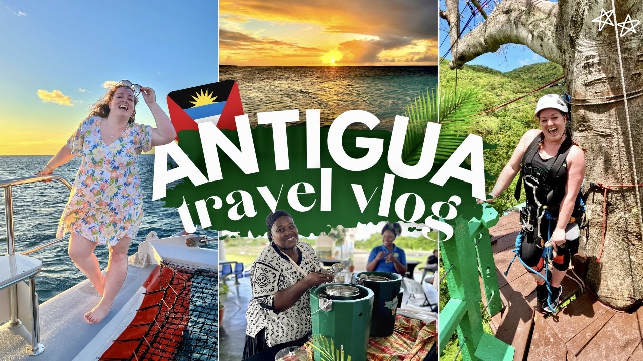 ANTIGUA VLOG! 🇦🇬 ziplining, rum-making & local cuisine food tour! 🏝️🐟 ...