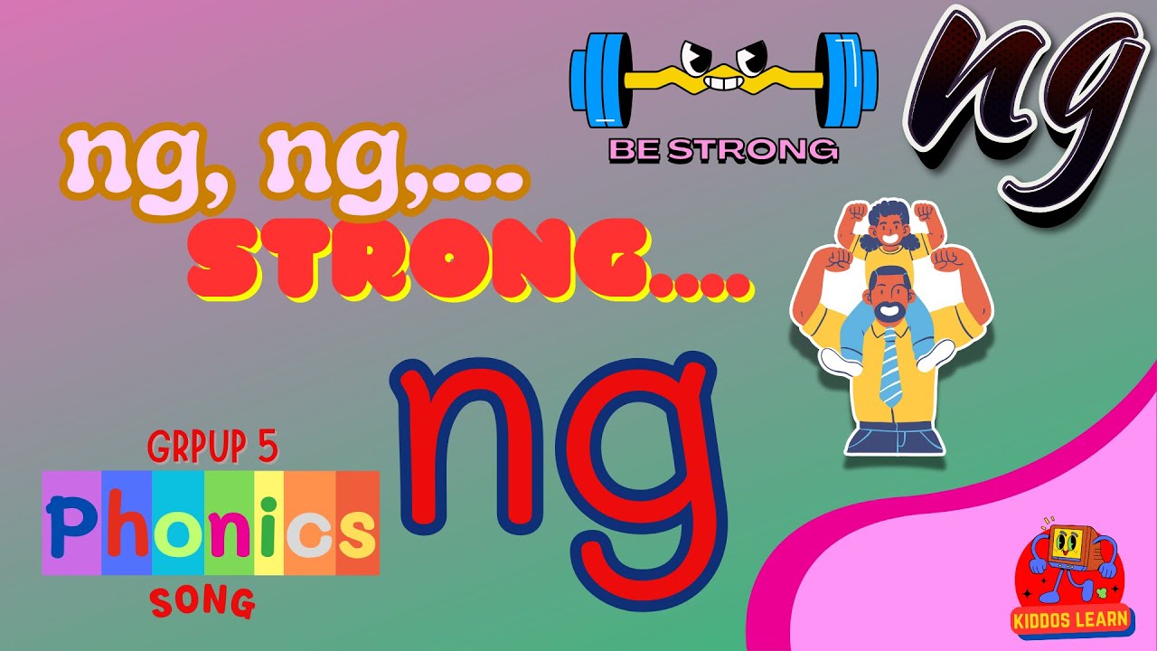 Jolly Phonics “ng” Song for Kids | Group 5 "ng" song | #phonicsforkids ...