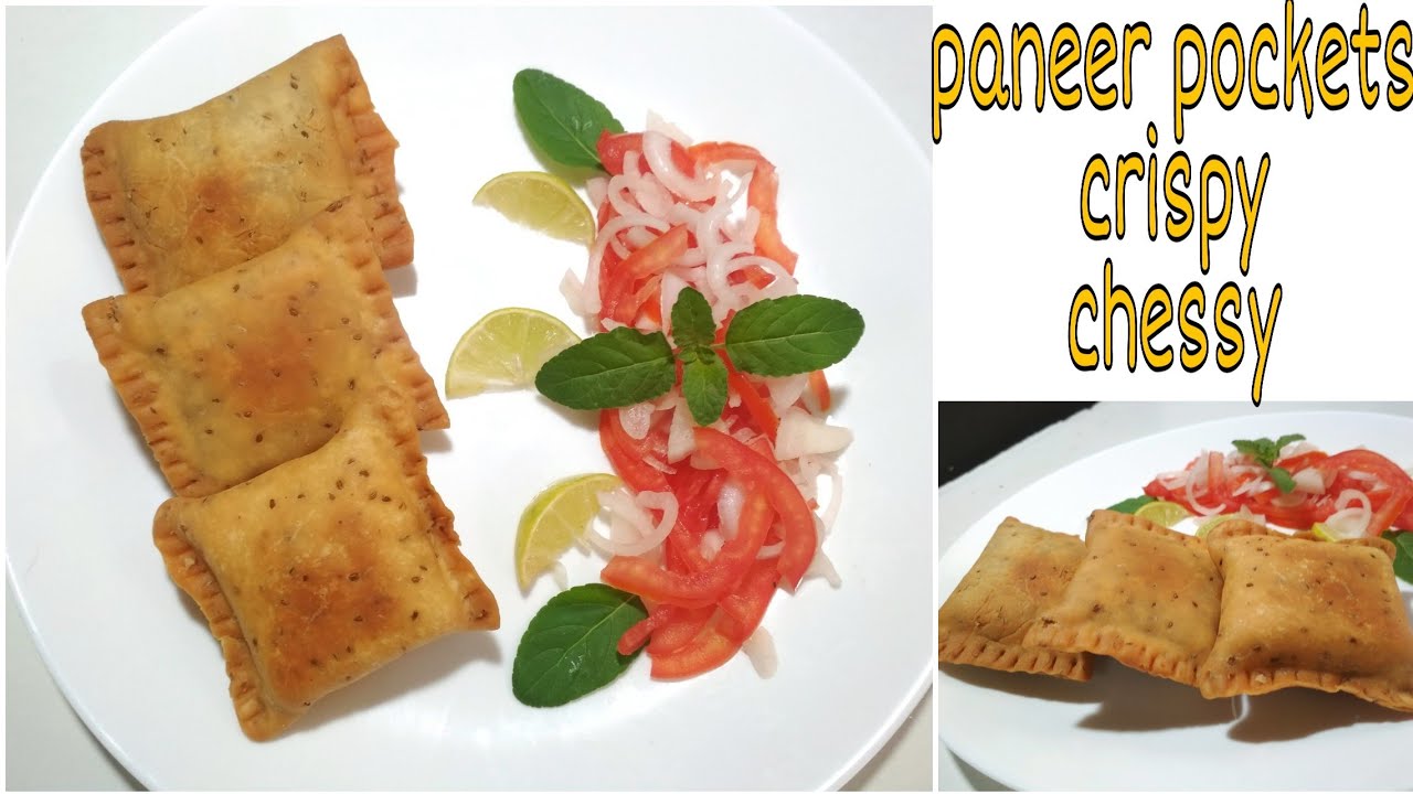 Paneer pockets .. crispy paneer pockets.. easy snack recipe. - YouTube