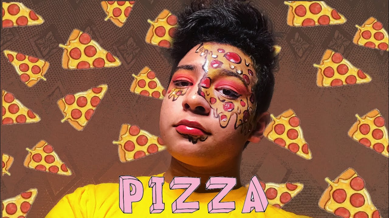 Melting Pizza Artistic Makeup - YouTube