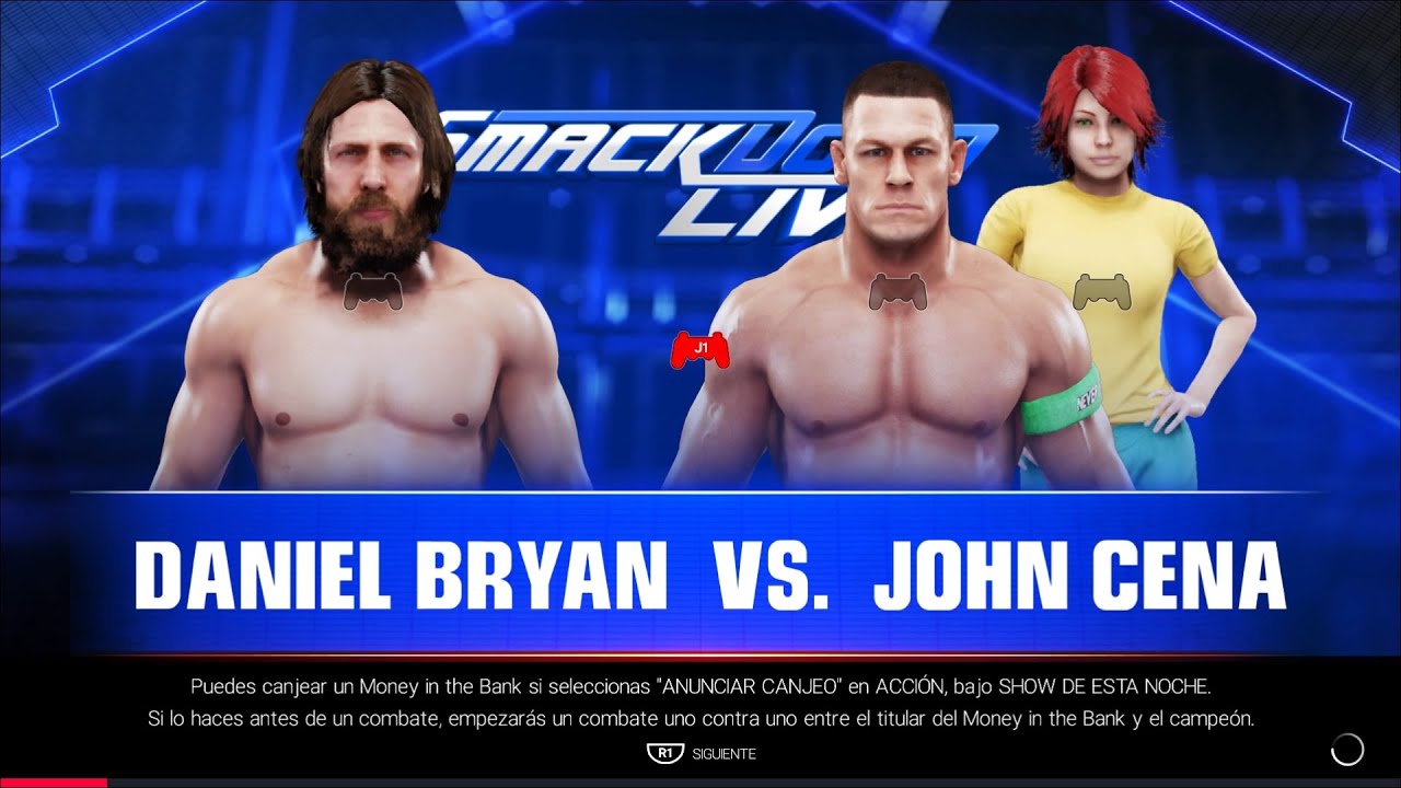 WWE 2k19 Daniel Bryan vs John Cena - YouTube