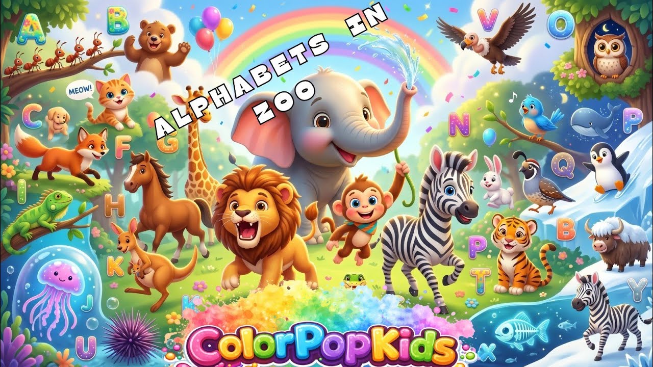 ABC Animals Song 🐾 | A to Z Alphabet Zoo 🦁🐘 | Fun Learning for Kids ...