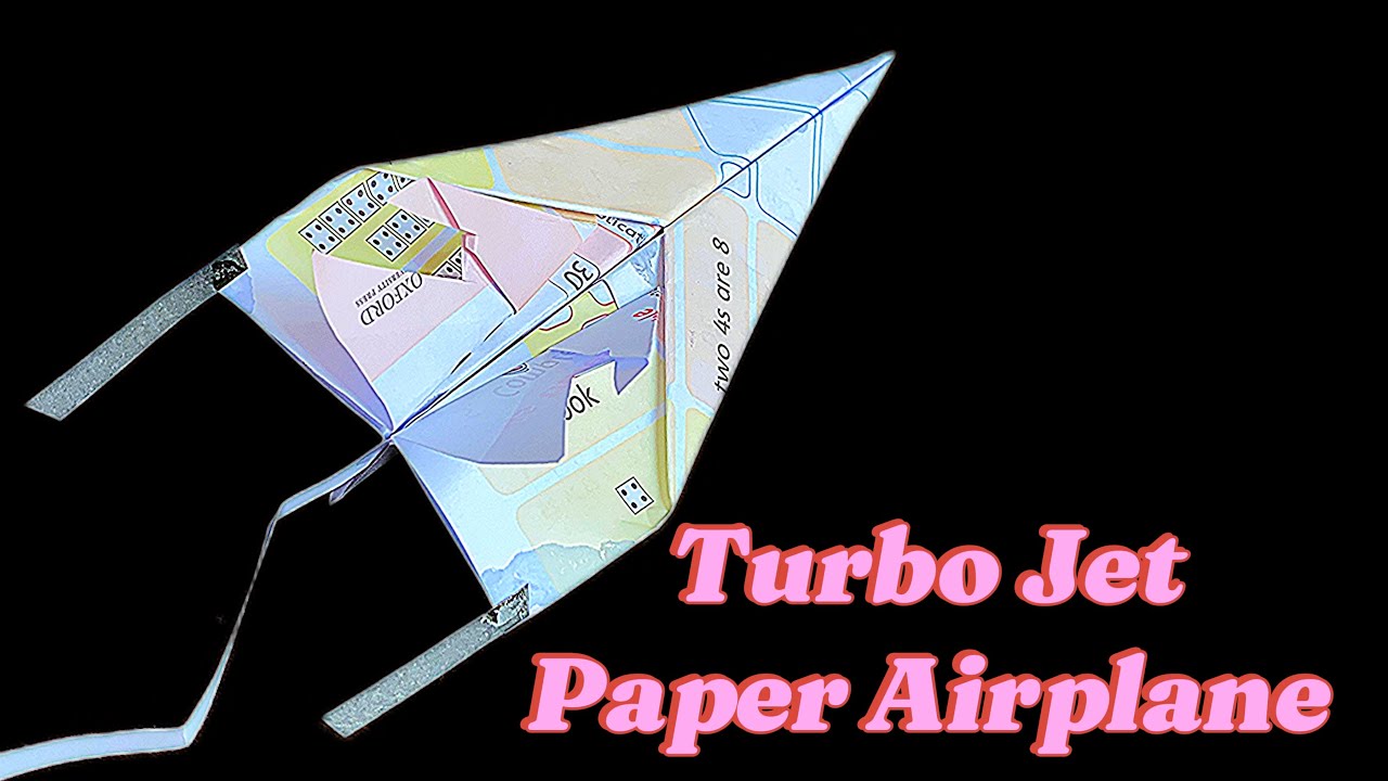 How To Make A Turbo Jet Origami Paper Airplane | Long Distance Fly Away ...