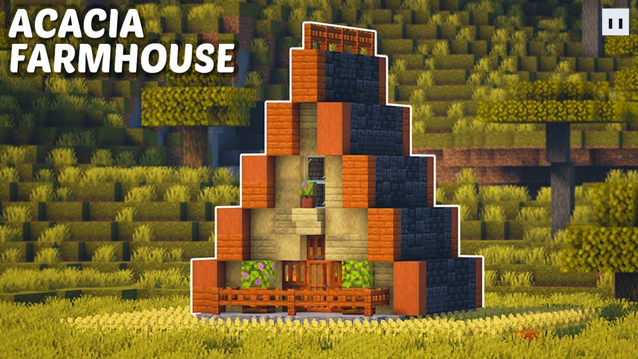 Minecraft : How to Build an Acacia Farmhouse | Small & Simple - YouTube