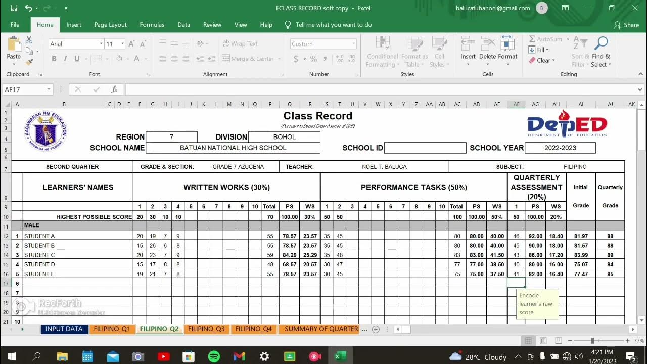 BASIC TUTORIAL OF HOW TO USE ECLASS RECORD FROM DEPED | FOR EDUCATIONAL PURPOSES ONLY - YouTube