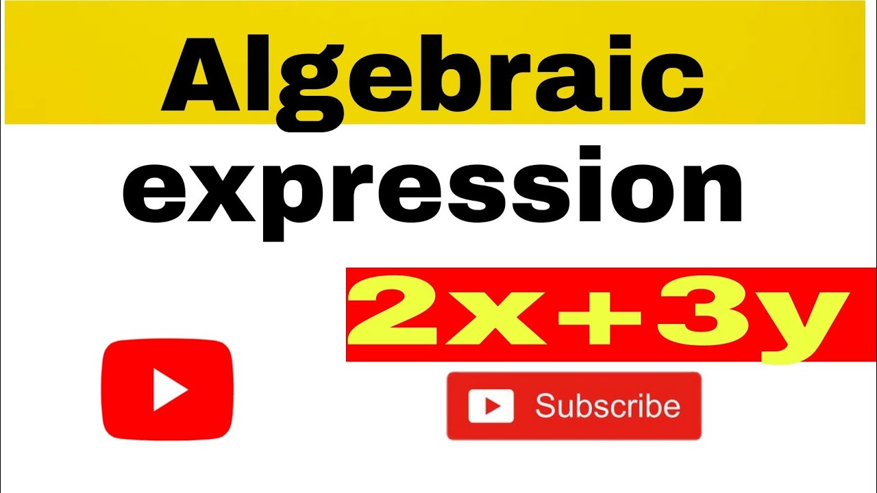Algebraic expression ll part 1 class 6 Mathematics ll Maths ahead ll ...