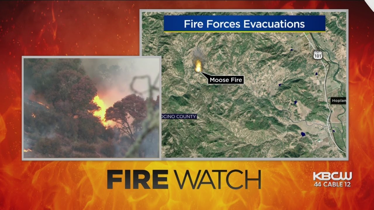 Moose Fire In Mendocino County Triggers Evacuations - YouTube