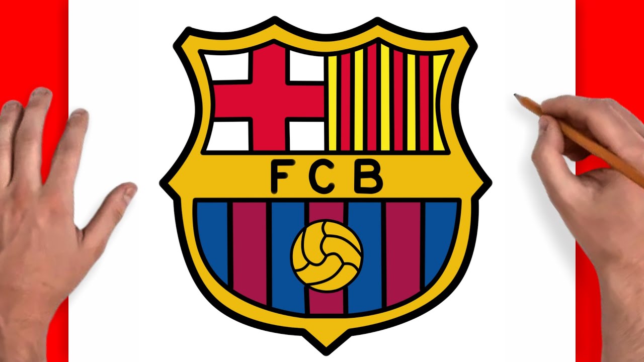 HOW TO DRAW BARCELONA SHIELD | DRAWING STEP BY STEP - YouTube