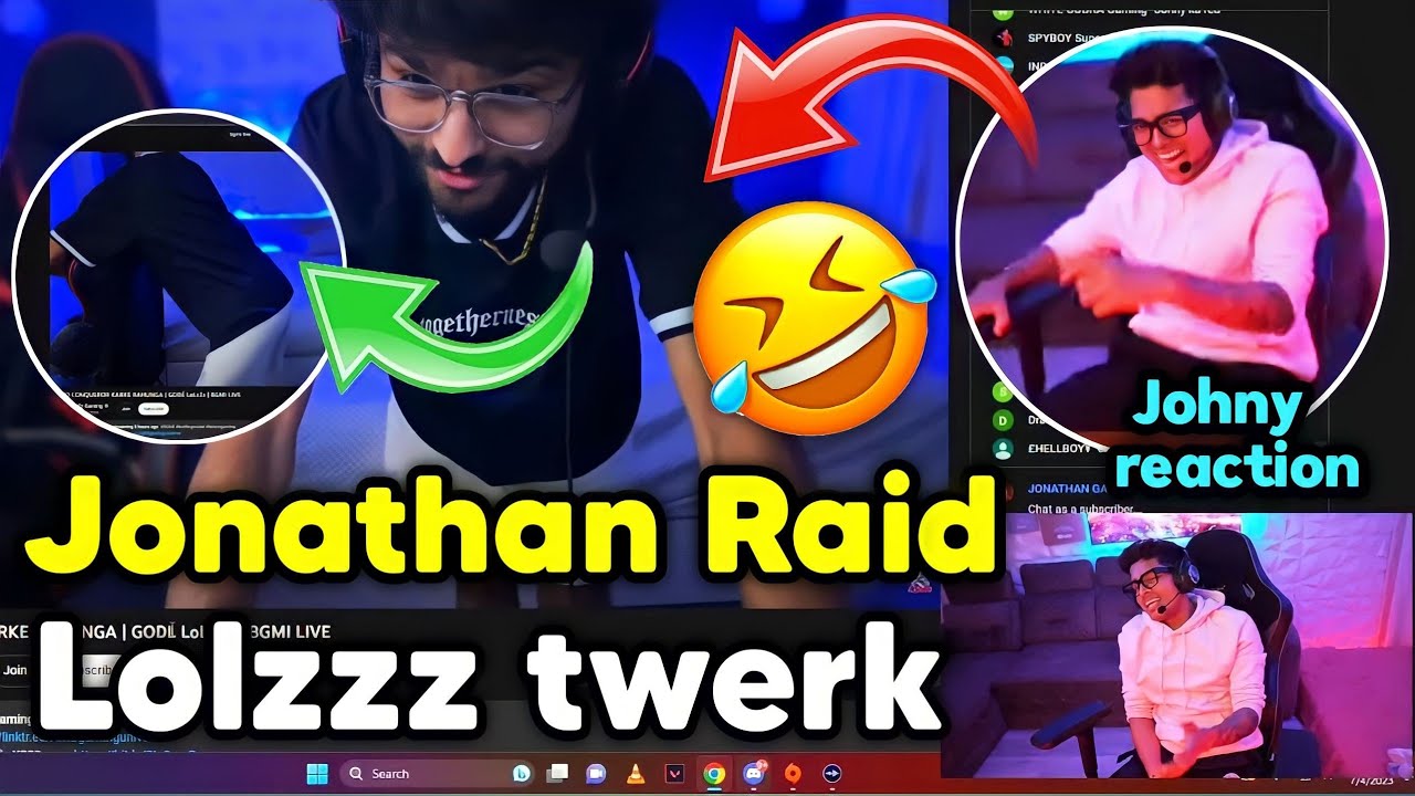 Jonathan Raid on lolzzz and lolzzz twerk 😂 Girl gamer full shocked by Johny 🇮🇳 - YouTube