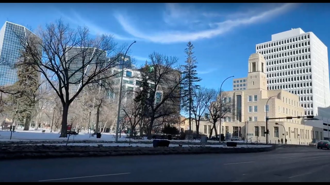 Walking in Regina, March 1, 2024: Downtown after all, the day before a ...