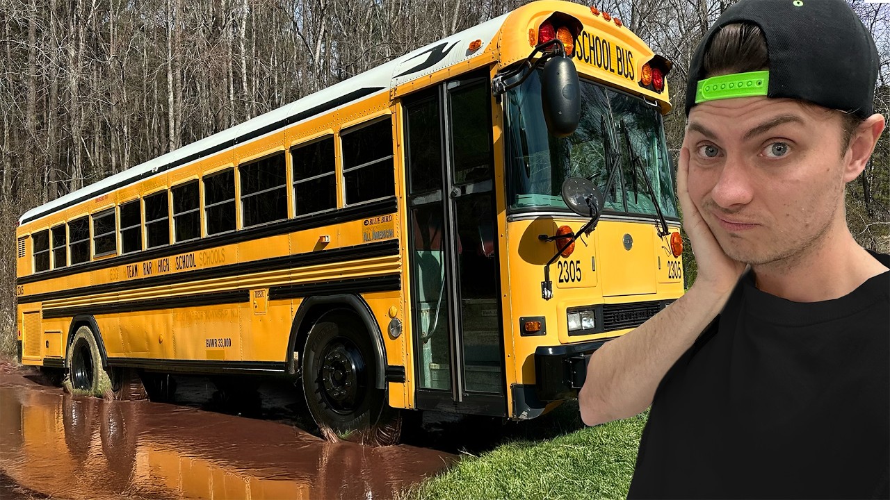We SUNK The Abandoned School Bus!! (Insane Recovery) - YouTube