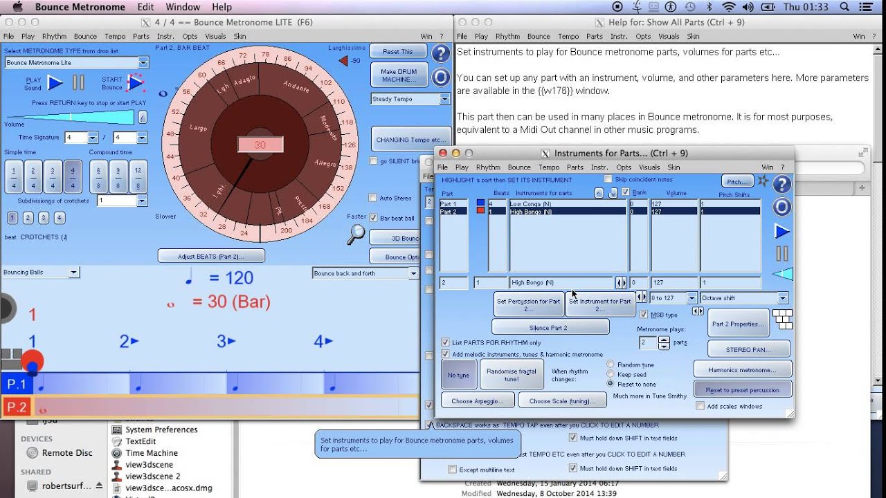 Instruments and Parts in Bounce Metronome - YouTube