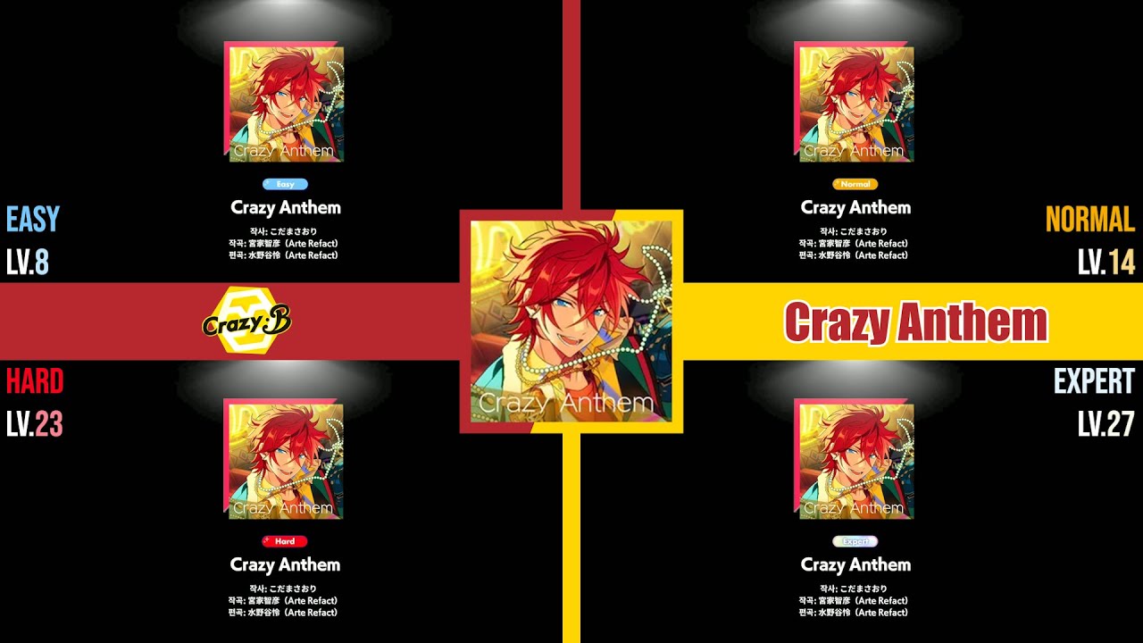 [MV] Crazy:B - 🎵 Crazy Anthem 🚘 Easy, Normal, Hard, Expert PERFECT ...