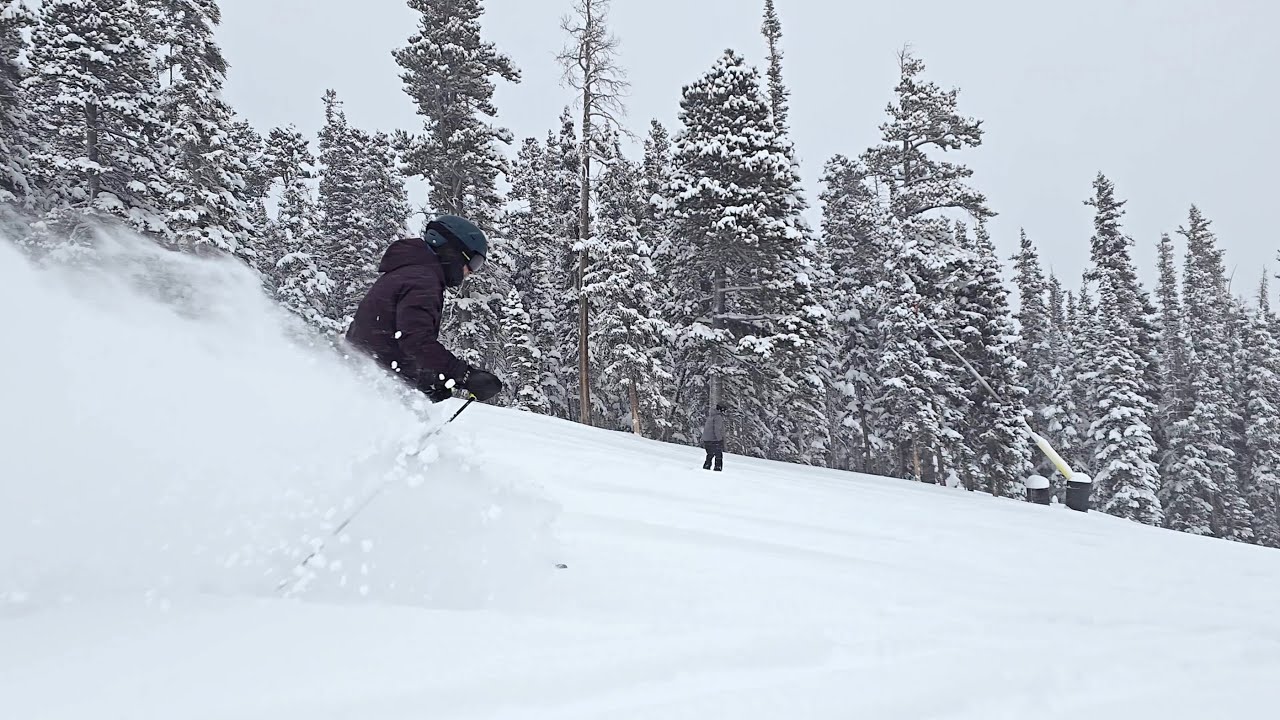 Breckenridge Ski Resort Peak 9 Powder Run 1/2/2025 - YouTube
